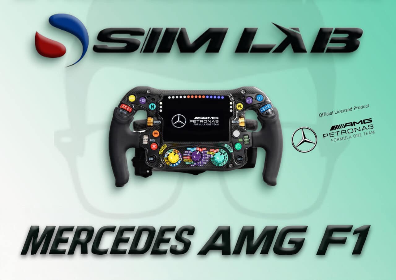 SimLab Volante Mercedes AMG F1 - Prueba y análisis (2026) - Sim Racing Nerd